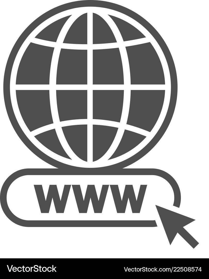 World Globe Website Icon Royalty Free Vector Image