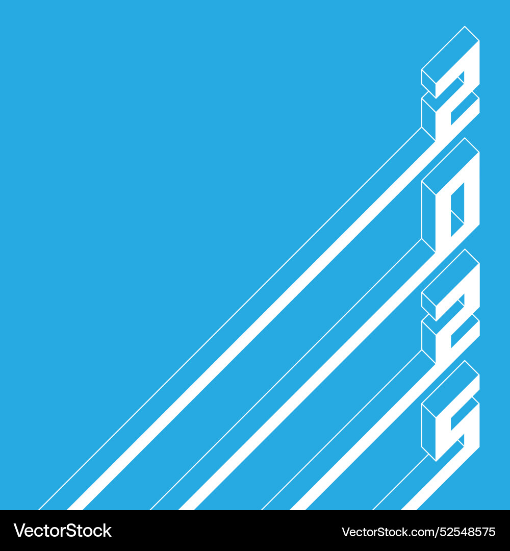 2025 futuristic typography meets geometric Vector Image