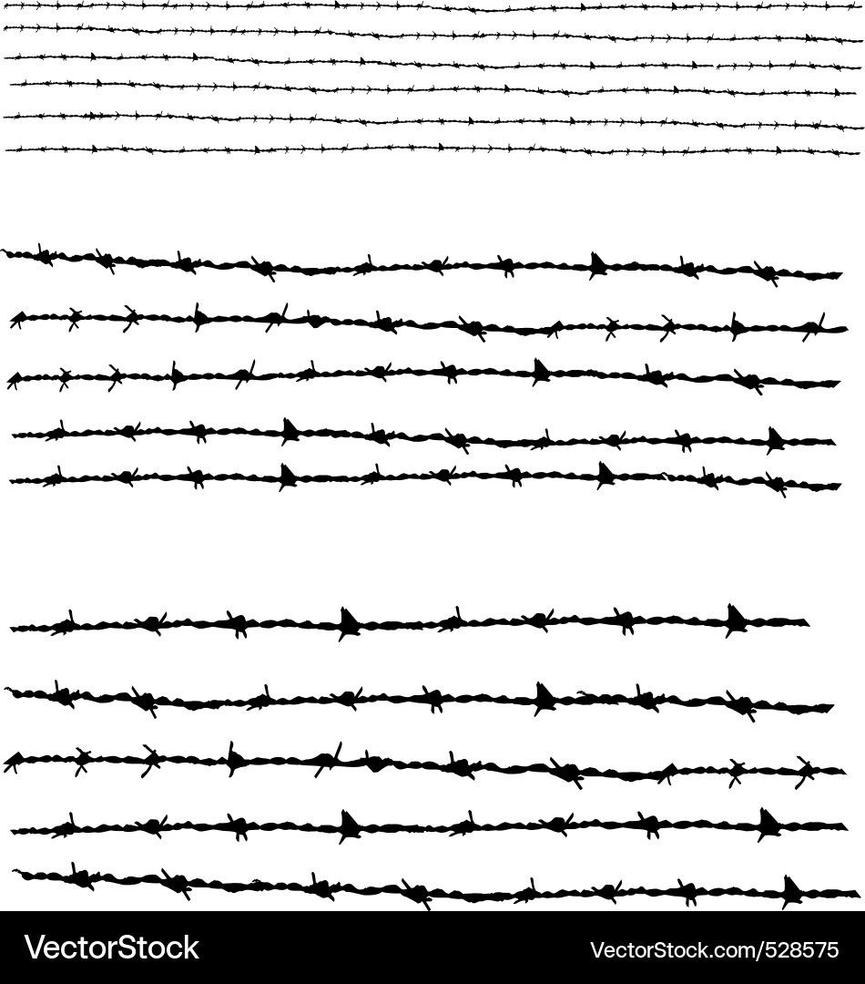 Barbed Wire Fence Royalty Free Vector Image - VectorStock