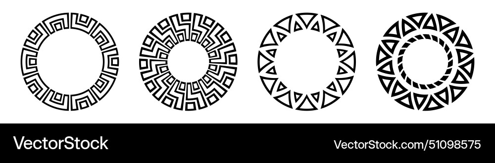 Circular Ornamental Patterns Royalty Free Vector Image