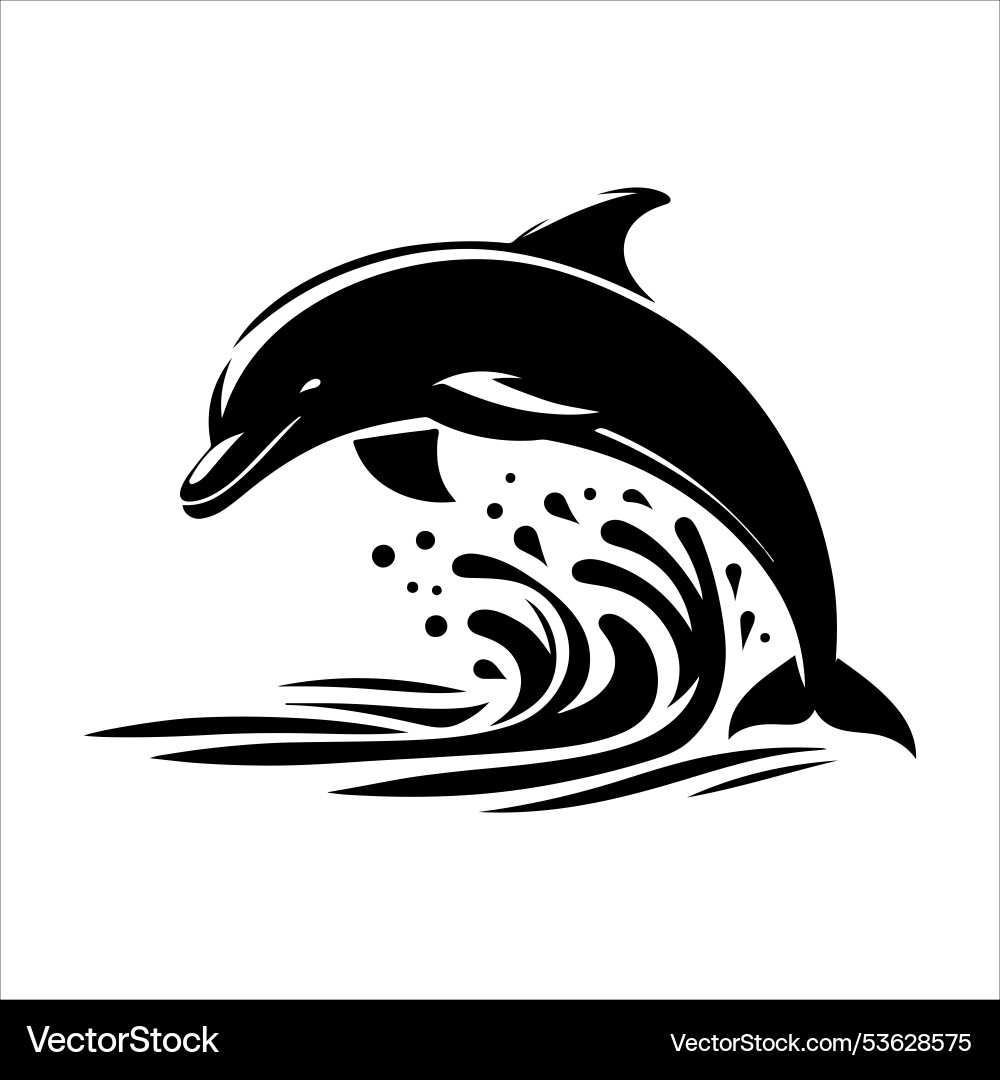 Dolphin art Royalty Free Vector Image - VectorStock