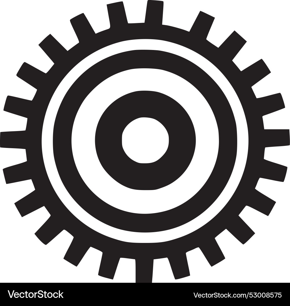 Gear - minimalist and simple silhouette Royalty Free Vector