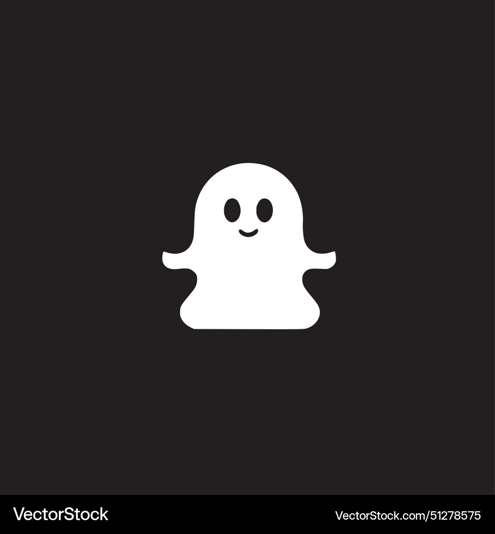 Ghost - minimalist and simple silhouette Vector Image