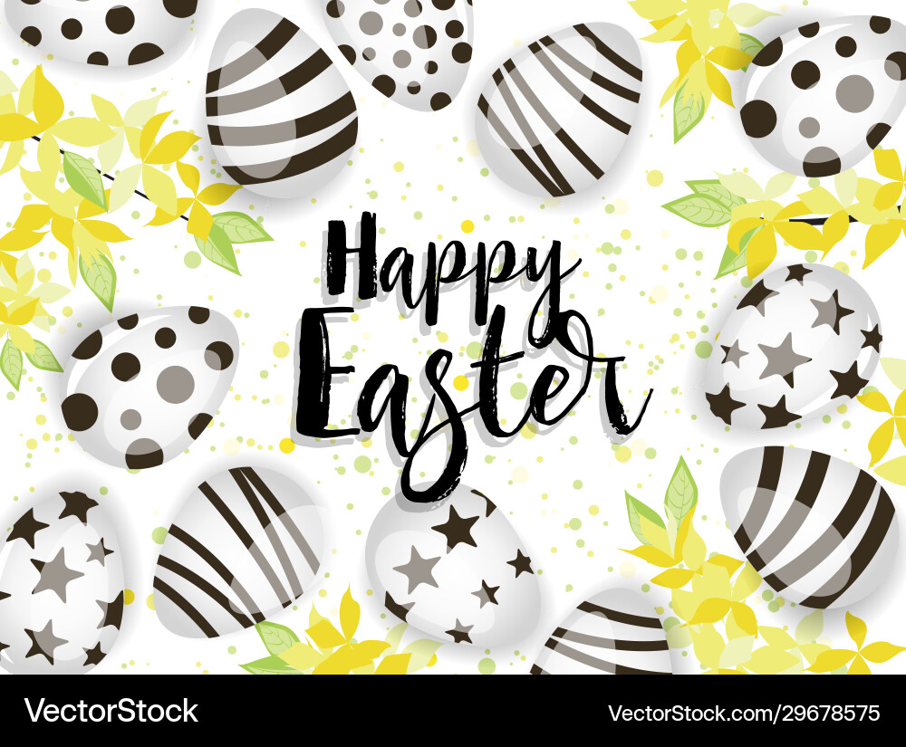 Happy easter background Royalty Free Vector Image