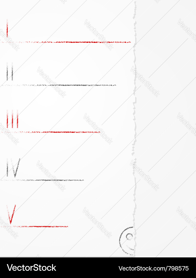 Number listing Royalty Free Vector Image - VectorStock