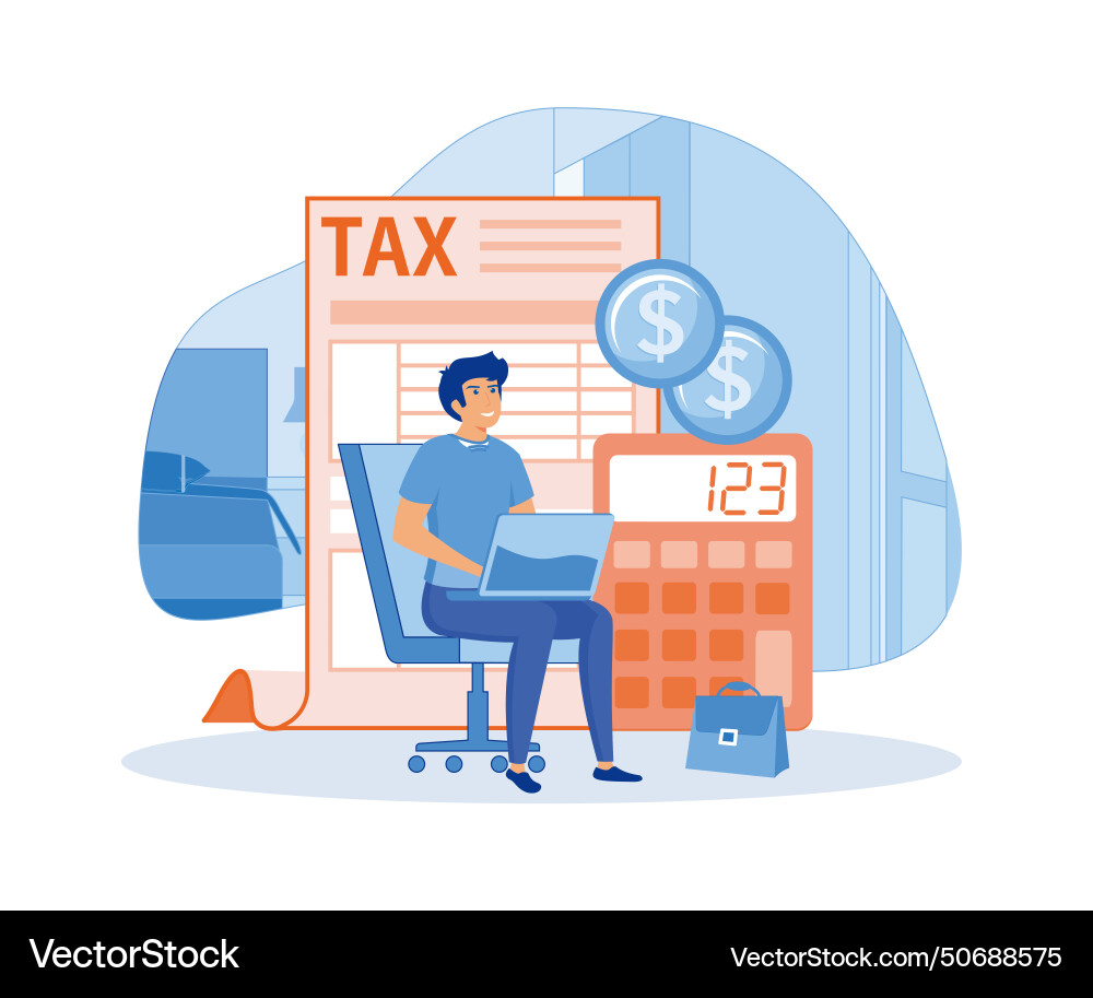 Tax preparation corporate document Royalty Free Vector Image
