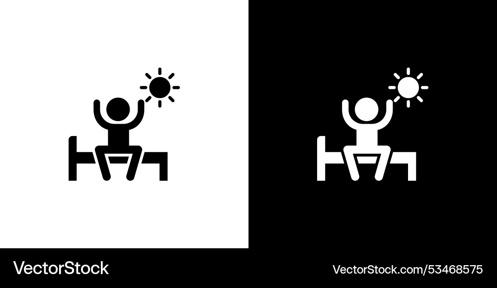 Wake up in the morning icon linear logo isolated Vector Image