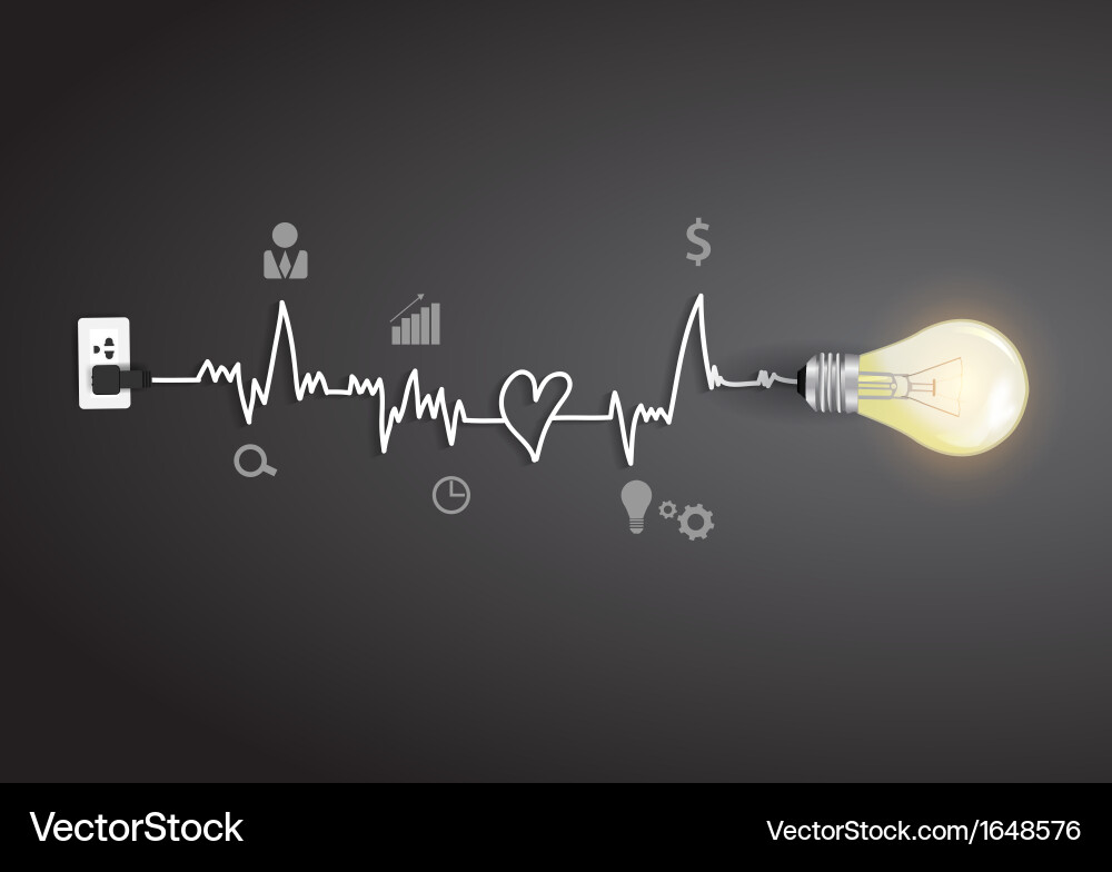 Abstract Lightbulb Workflow Diagram Royalty Free Vector