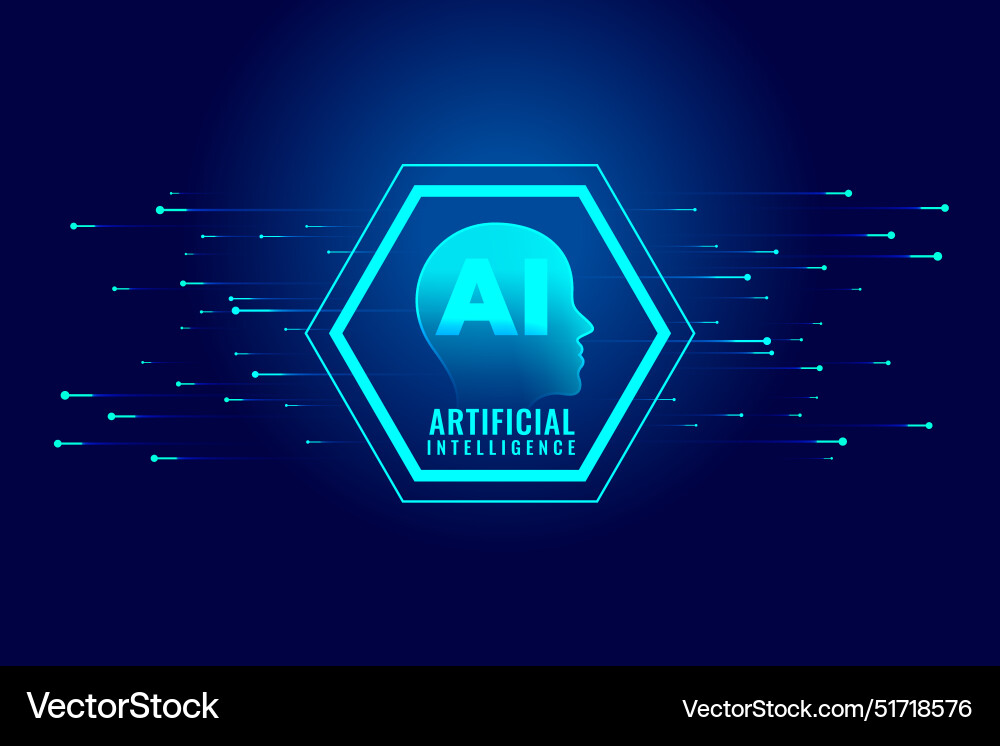 Ai tech web cyber research concept wallpaper Vector Image