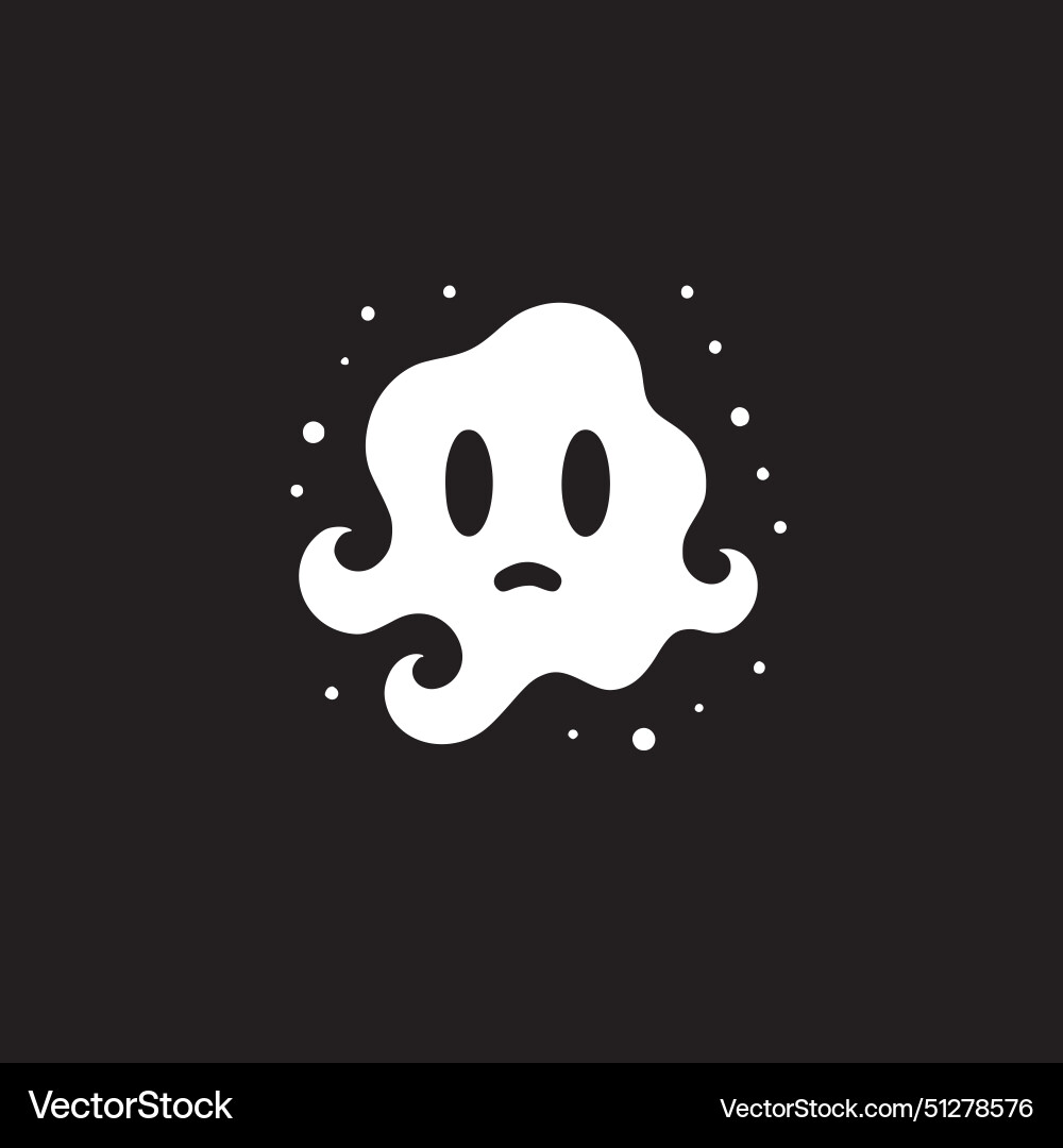 Ghost - minimalist and simple silhouette Vector Image