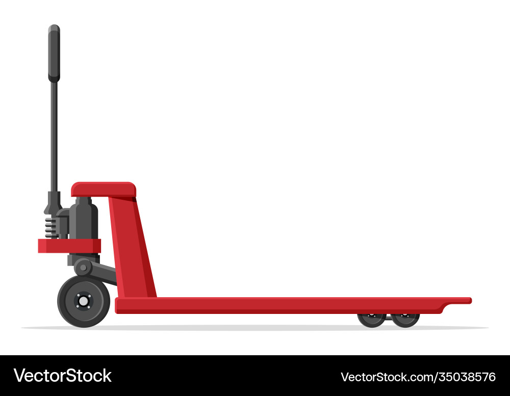 Hand pallet jack lift isolated on white Royalty Free Vector