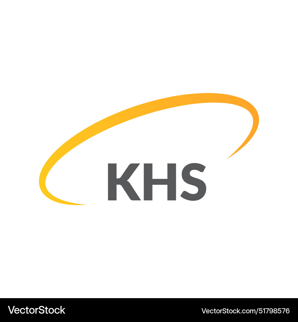 Khs letter logo design on white background Vector Image