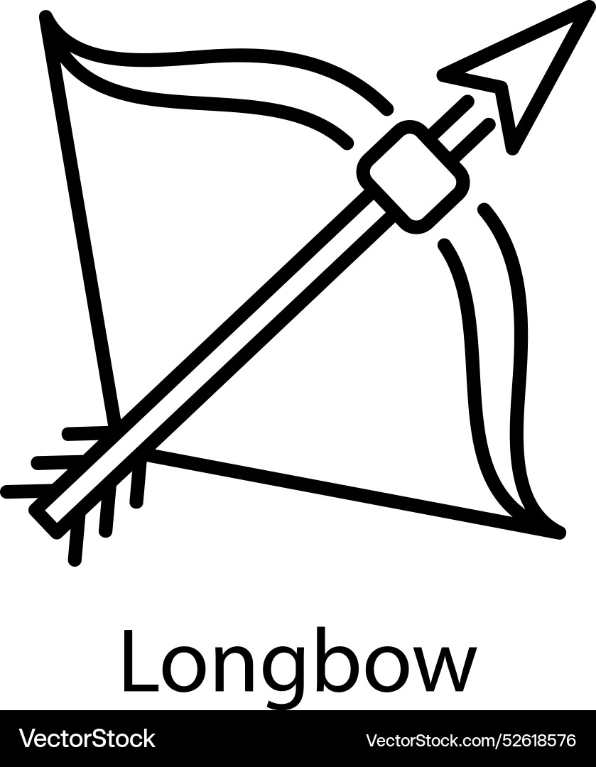 Longbow Royalty Free Vector Image - VectorStock
