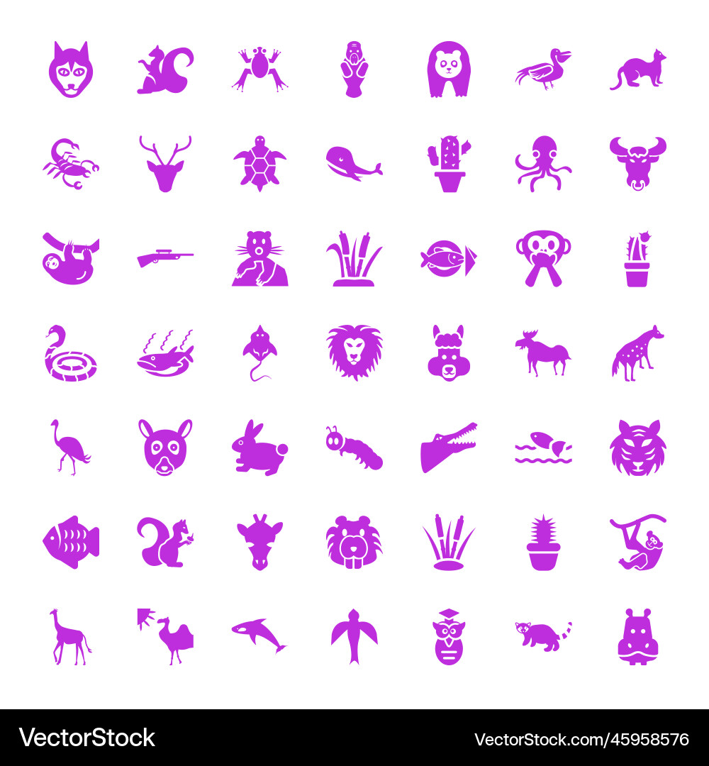 Wild icons Royalty Free Vector Image - VectorStock