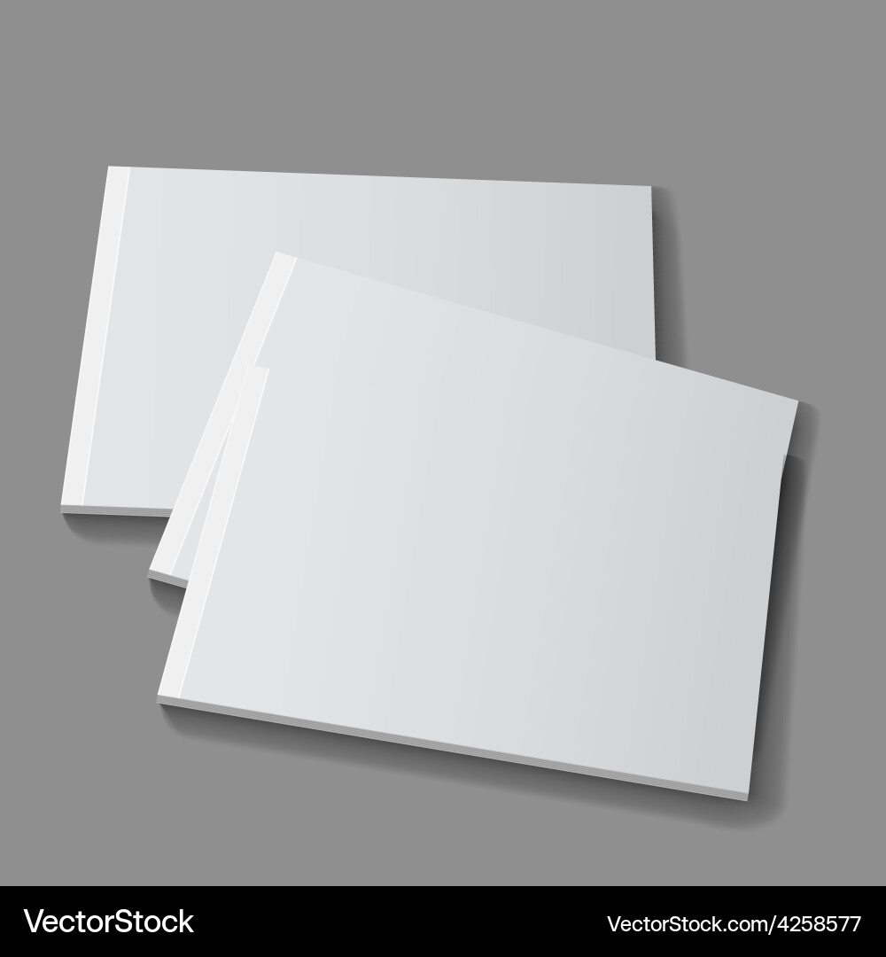Blank empty magazine album or book Royalty Free Vector Image