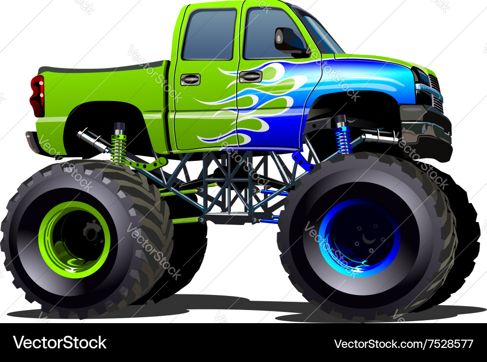 Cartoon monster truck Royalty Free Vector Image