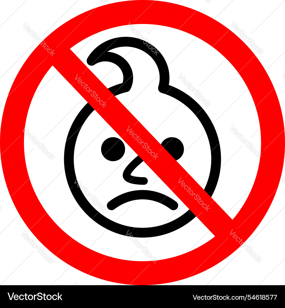 Classic not for children babies symbol Royalty Free Vector