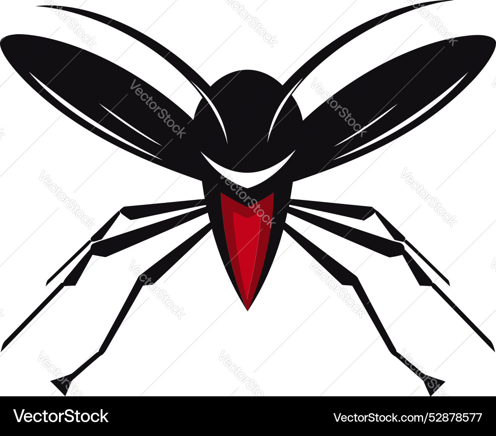 Geometric mosquito iconography abstract Royalty Free Vector
