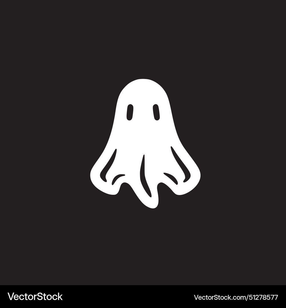 Ghost - minimalist and simple silhouette Vector Image