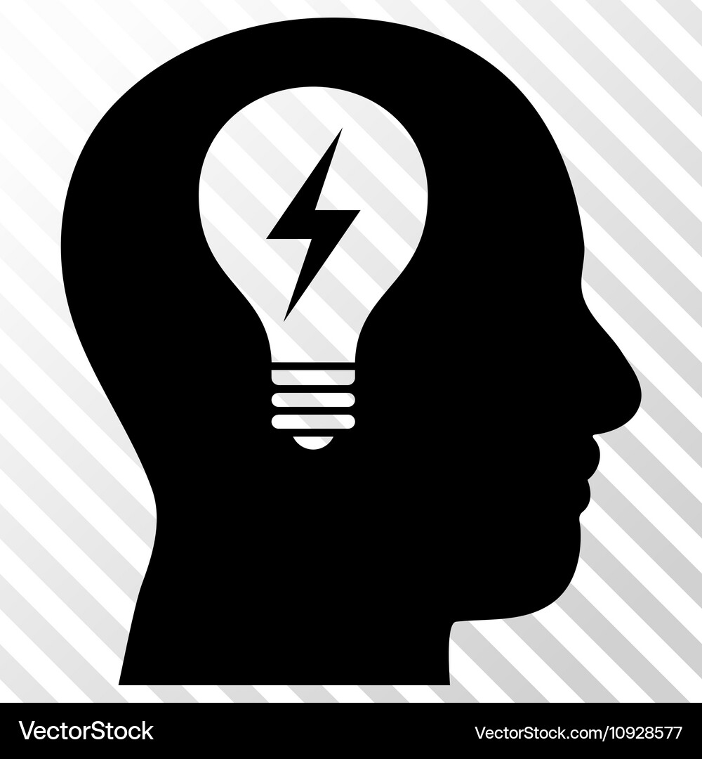 Head bulb icon Royalty Free Vector Image - VectorStock