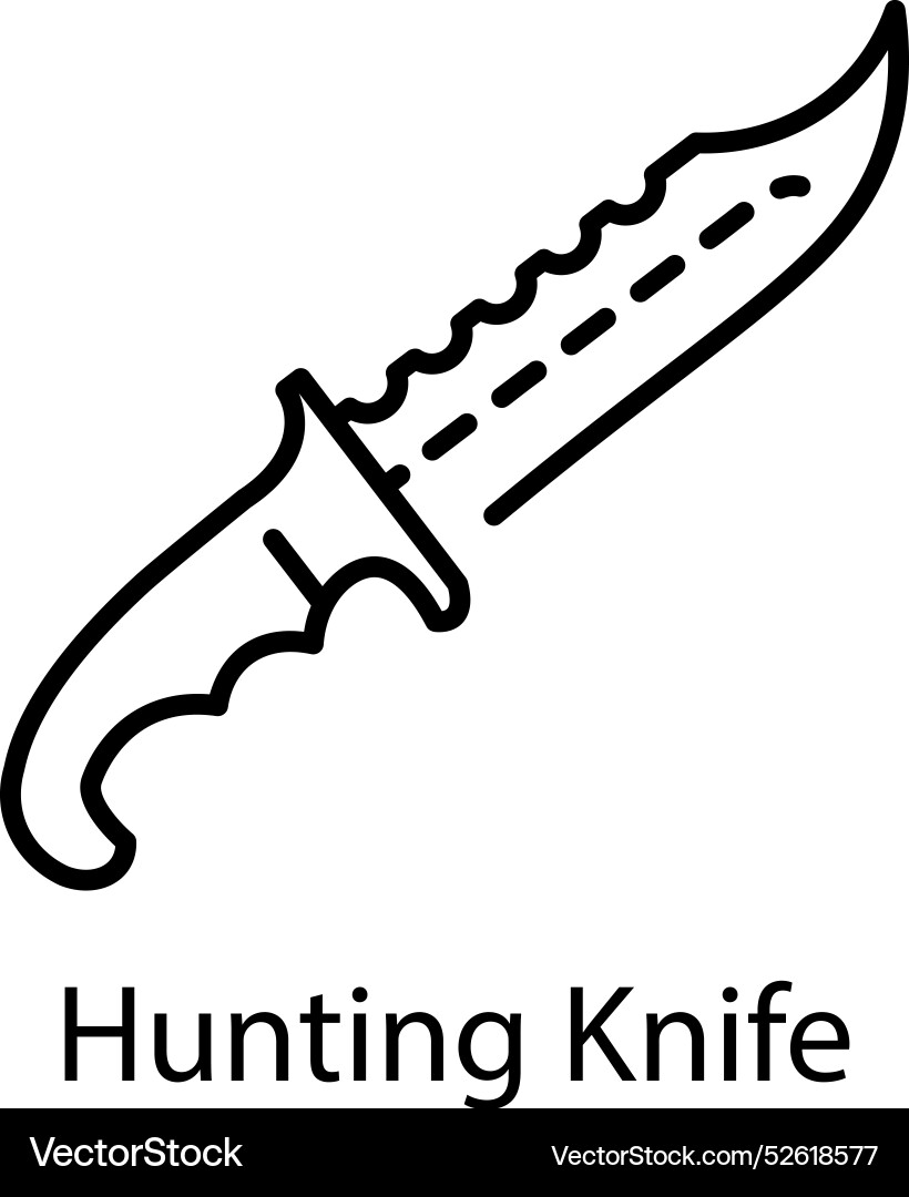 Hunting knife Royalty Free Vector Image - VectorStock