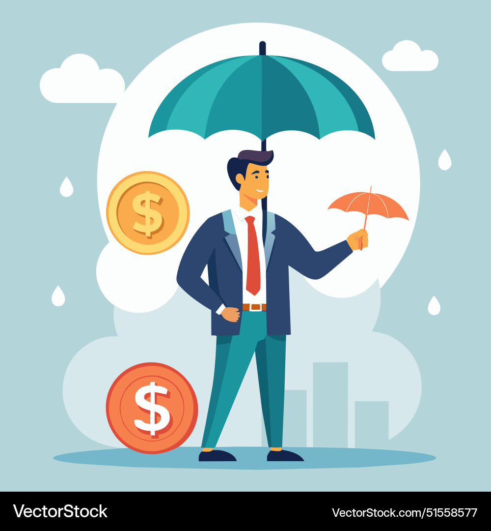 Income protection security or safety guard Vector Image