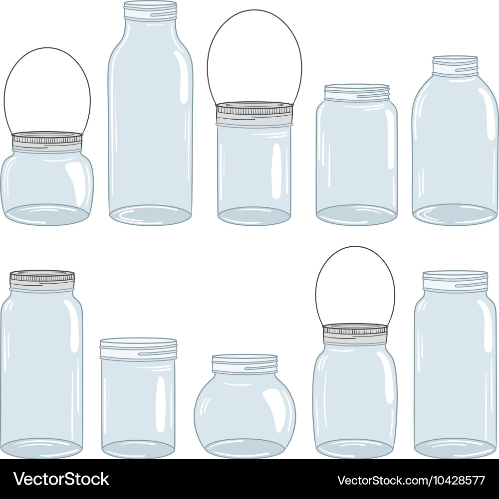 Jars set Royalty Free Vector Image - VectorStock