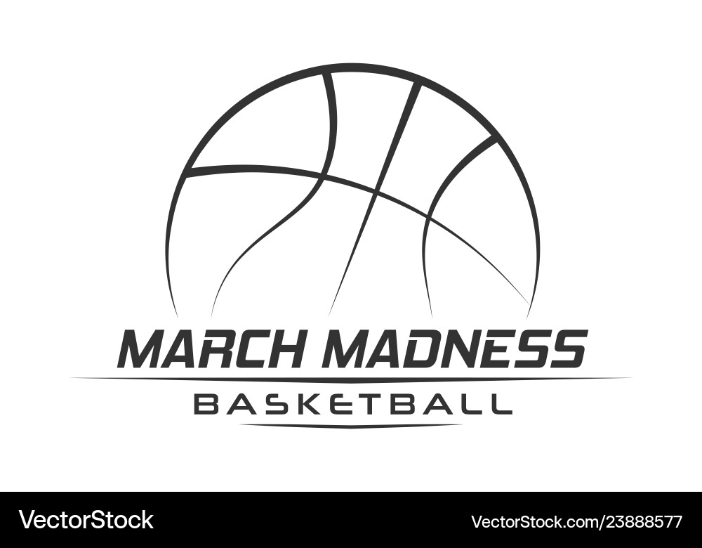 March madness basketball Royalty Free Vector Image