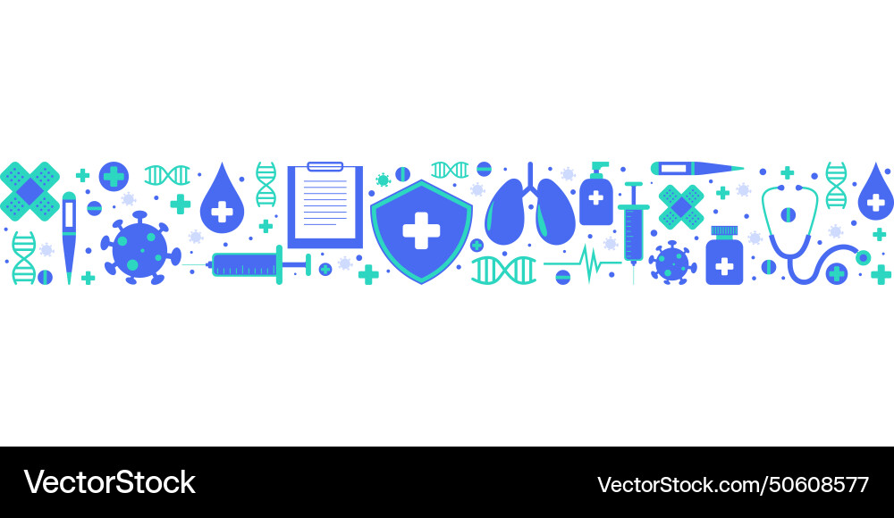 Medical background with flat color concept Vector Image