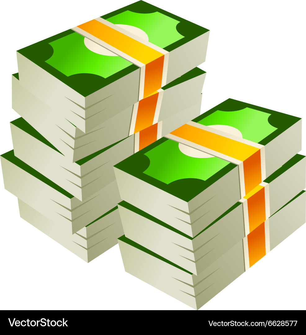 Stack of money Royalty Free Vector Image - VectorStock
