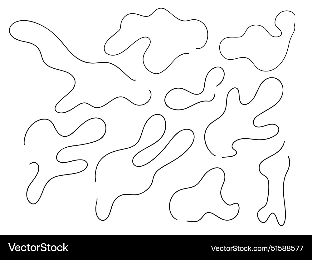 Thin line squiggle wavy abstract background Vector Image