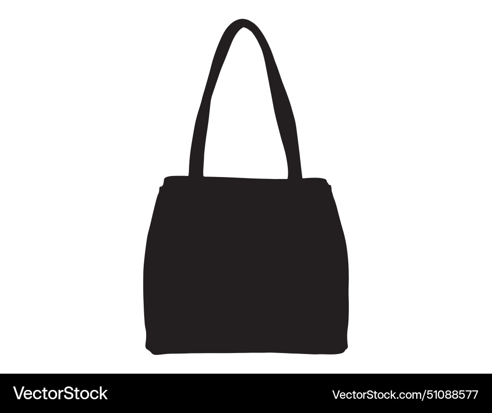 Women bag silhouette art Royalty Free Vector Image