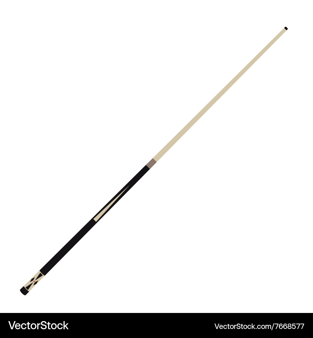 Wooden Billiard Cue Royalty Free Vector Image - VectorStock