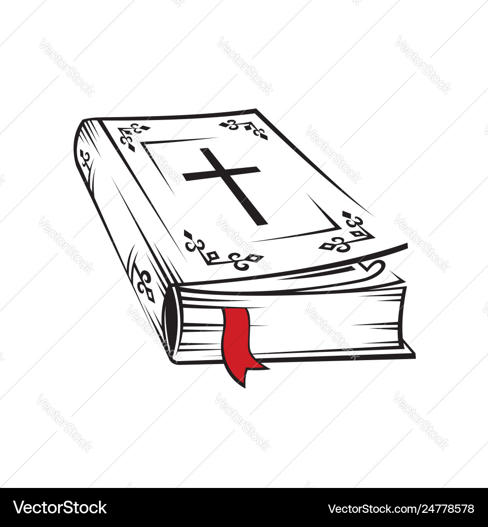 Black Holy Bible Icon Royalty Free Vector Image