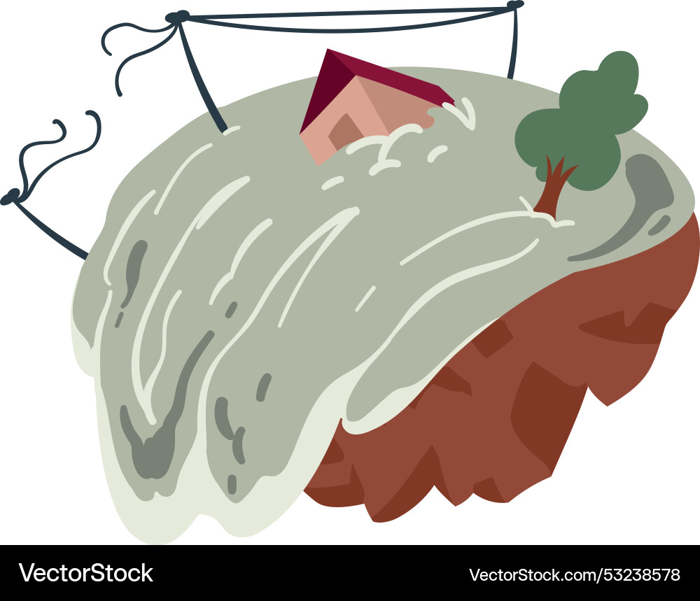 Climate change flood disaster Royalty Free Vector Image