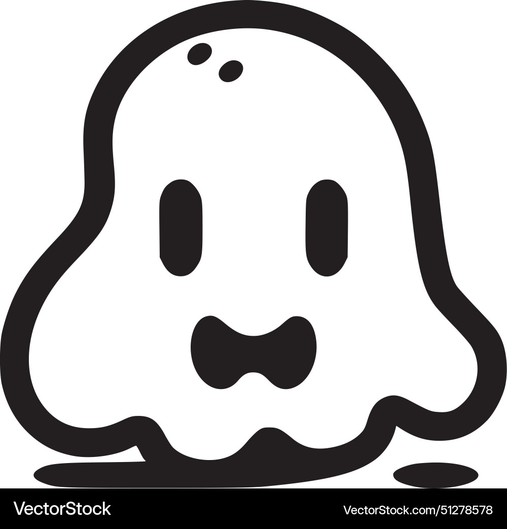 Ghost - black and white isolated icon Royalty Free Vector