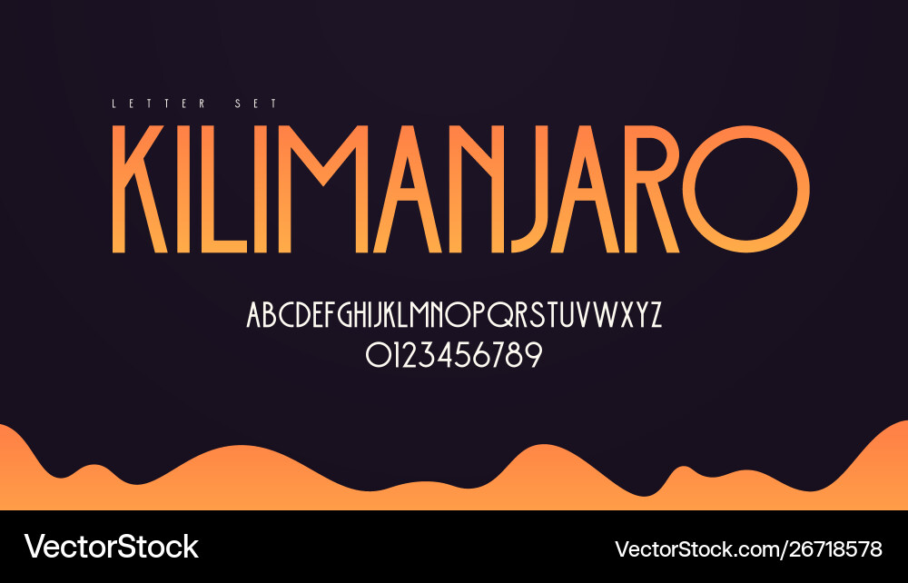 Modern art deco alphabet uppercase letter Vector Image