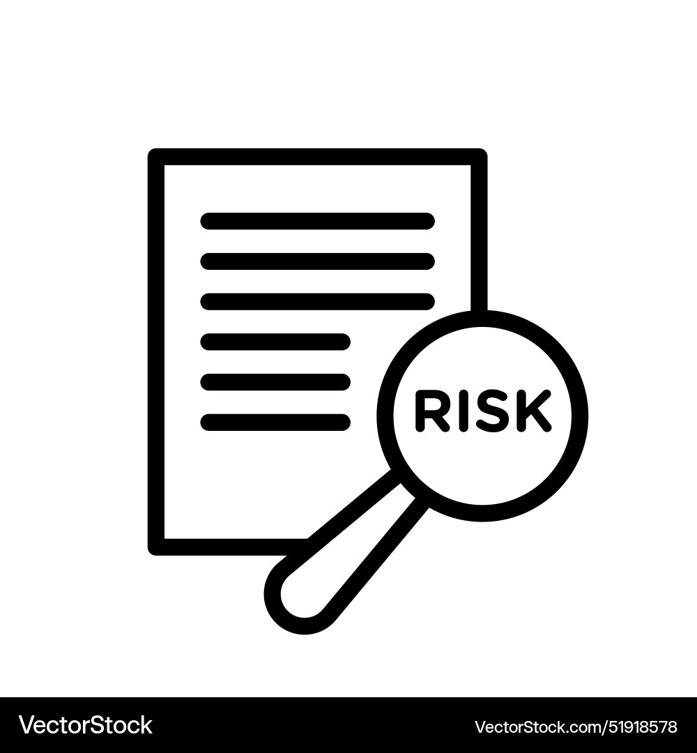 Risk icon outline set collection or pack Vector Image