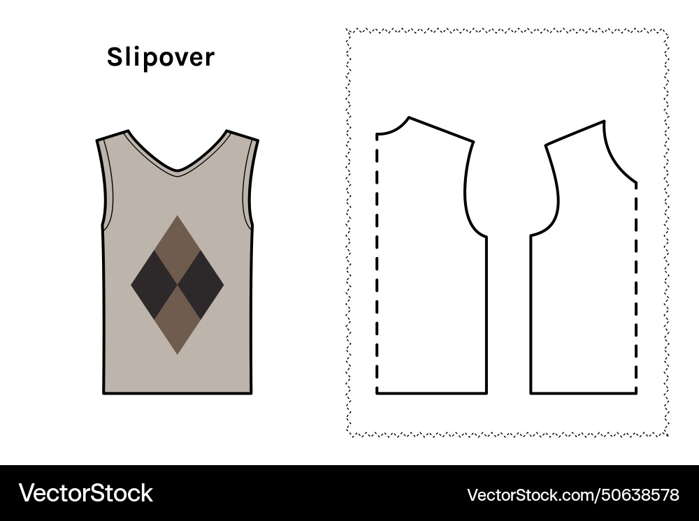 Slipover for men and women pattern Royalty Free Vector Image
