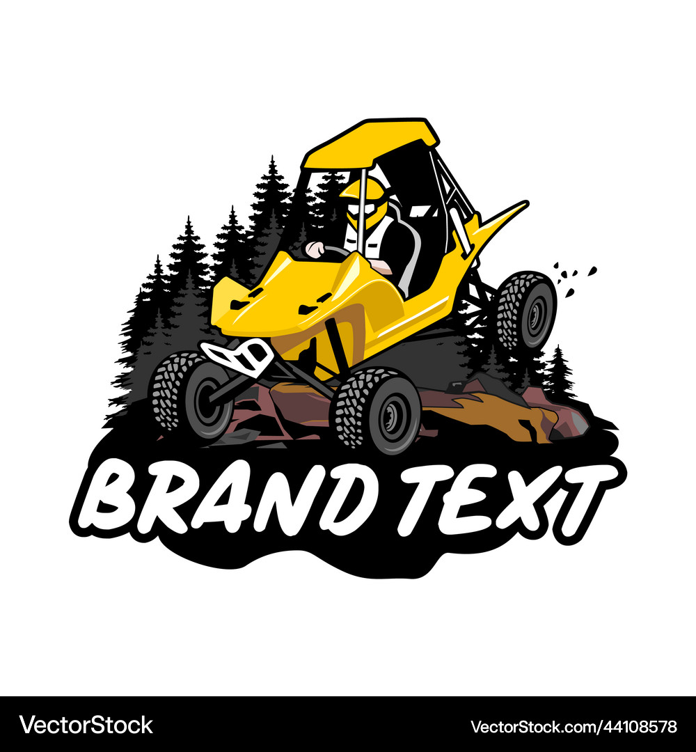 Utv vehicle logo design Royalty Free Vector Image
