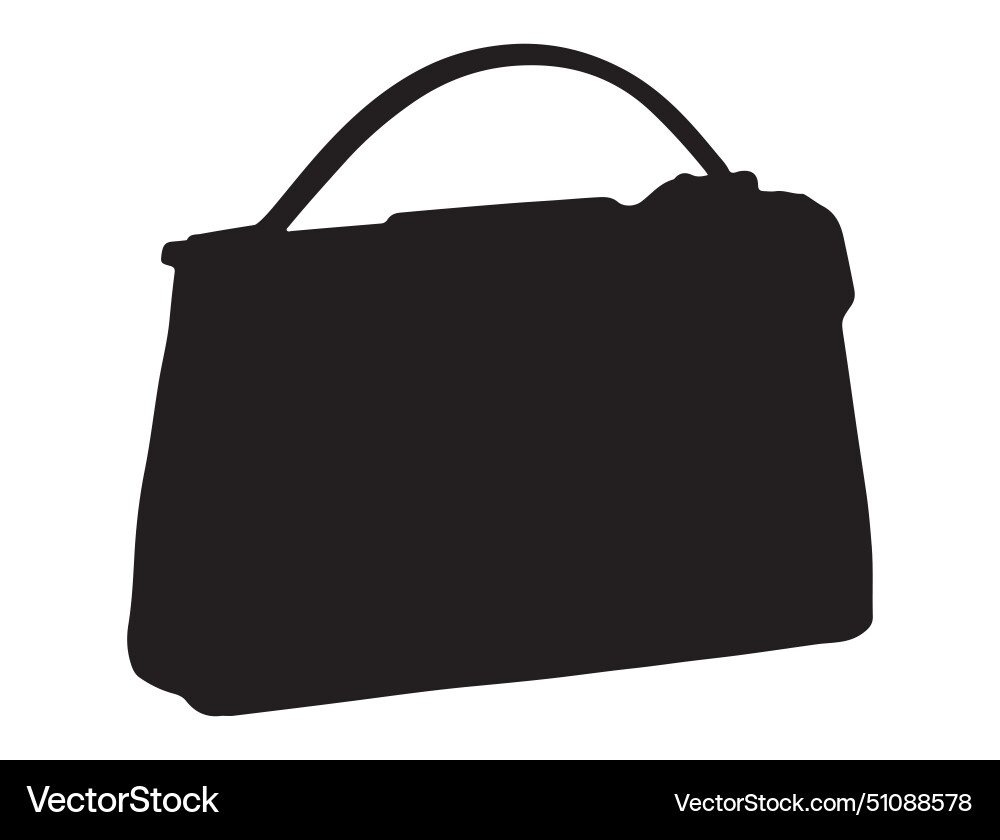 Women bag silhouette art Royalty Free Vector Image