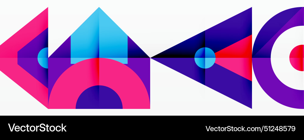 A colorful logo with purple circle in the middle Vector Image