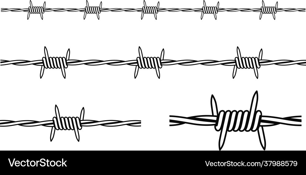 Barbed wire Royalty Free Vector Image - VectorStock
