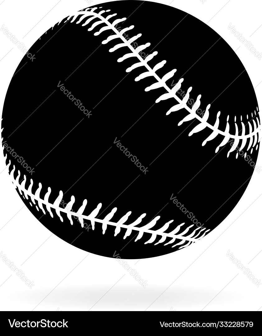 Black Baseball Icon Royalty Free Vector Image - VectorStock