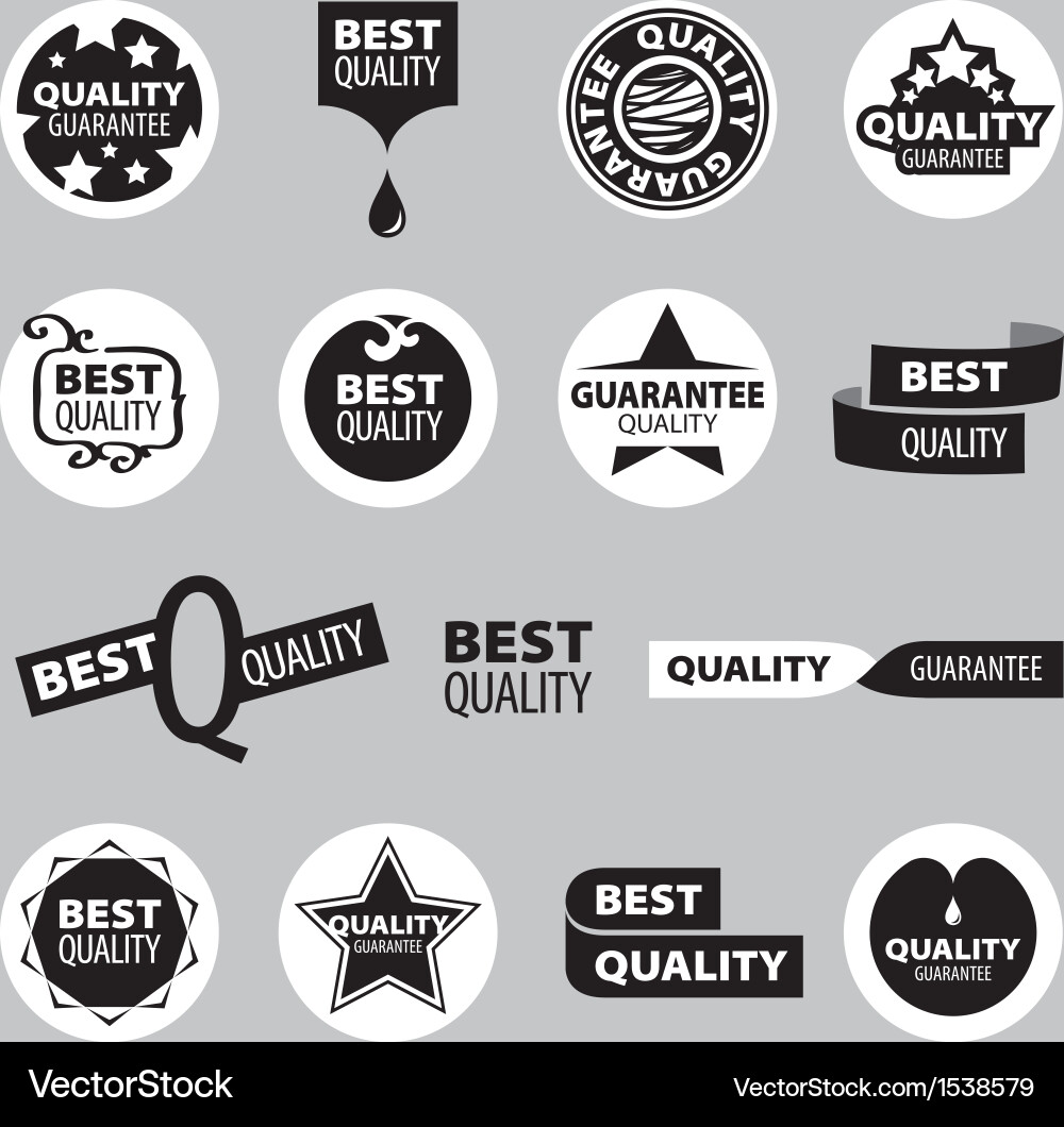 Collection of icons quality assurance Royalty Free Vector
