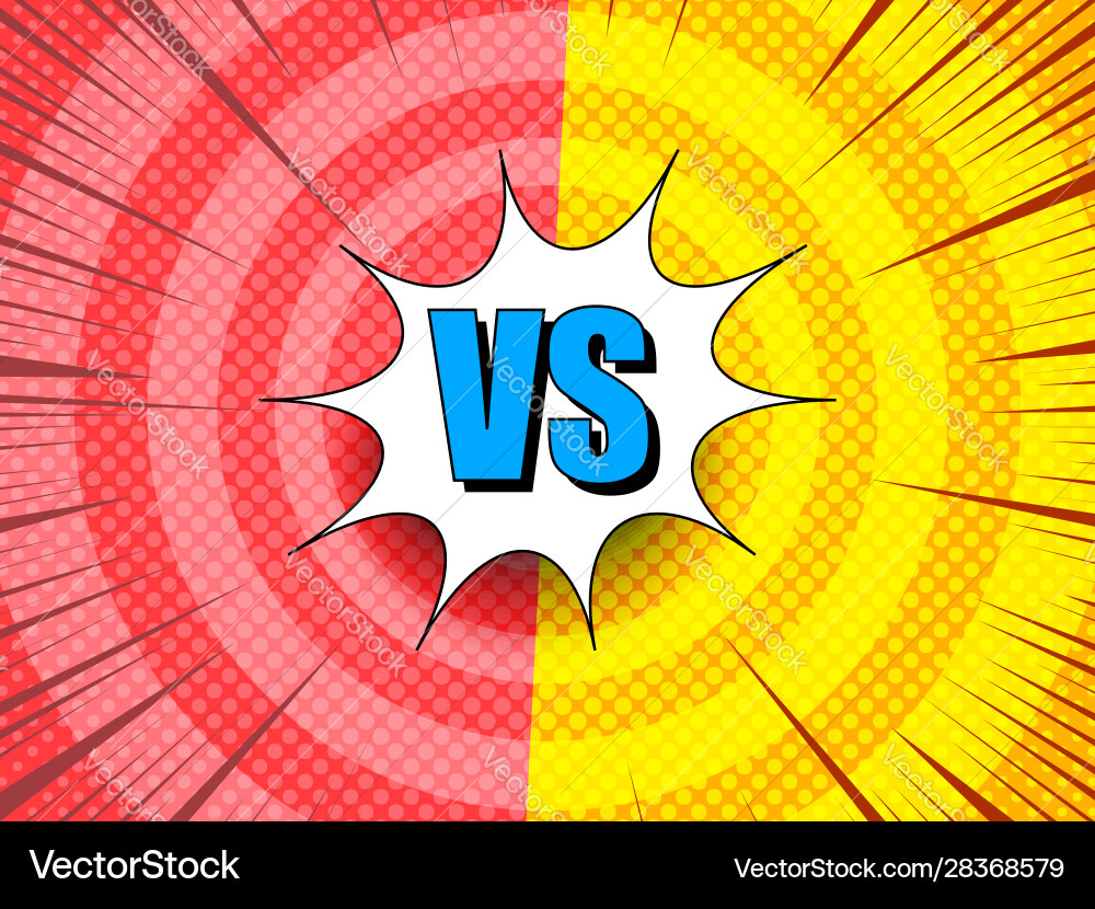 Comic elegant bright rivalry background Royalty Free Vector