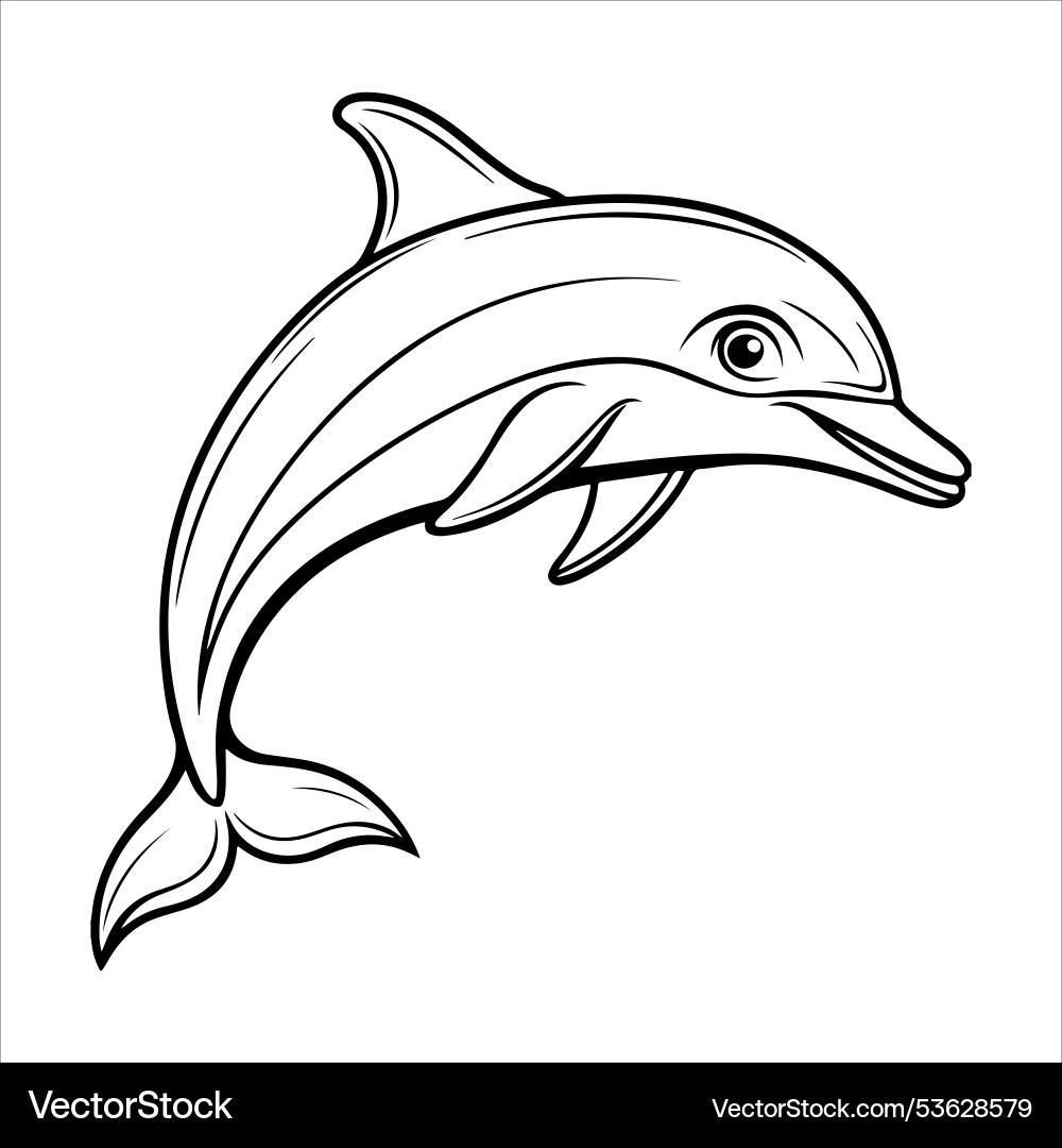 Dolphin art Royalty Free Vector Image - VectorStock
