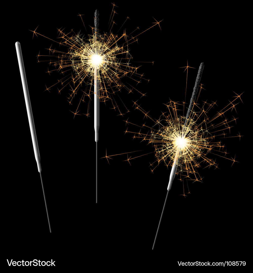 Sparkler Royalty Free Vector Image - VectorStock