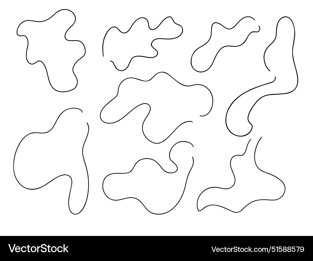 Thin line squiggle wavy abstract background Vector Image