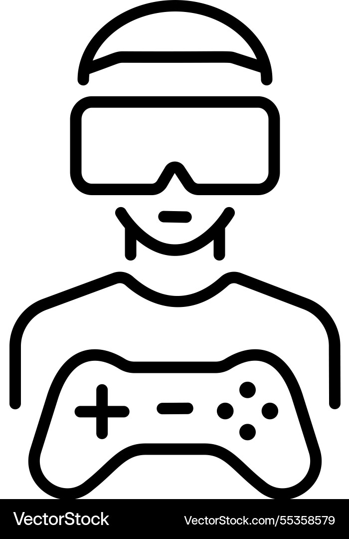 Virtual gaming Royalty Free Vector Image - VectorStock